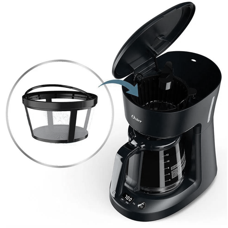 CAFETERA PROGRAMABLE 12 TAZAS CON FILTRO PERMANENTE